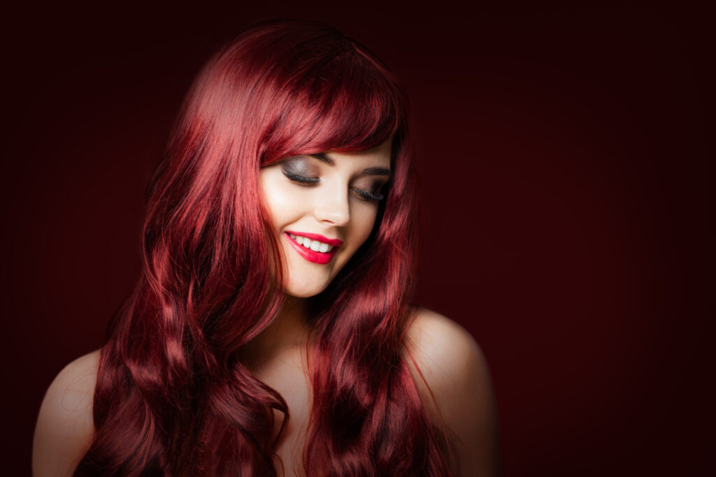 Easy Christmas Hairstyles with the Dark Burgundy - Intaglio